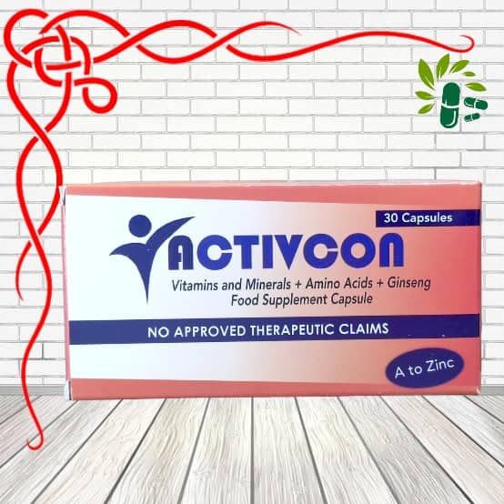 ACTIVCON (Vitamins and Minerals + Amino Acids + Ginseng) 30 Capsules ...