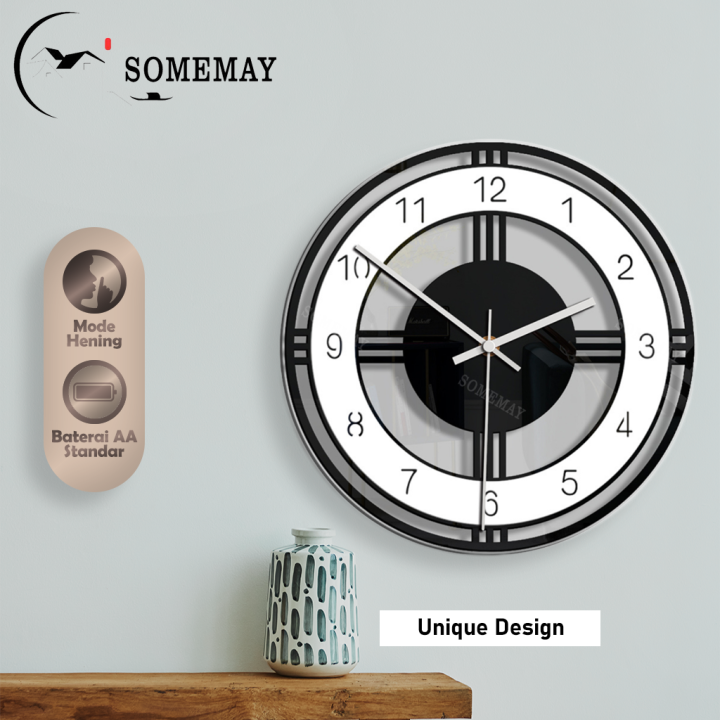 SOMEMAY Jam dinding bulat kreatif design modern MD38/ Jam dinding ...