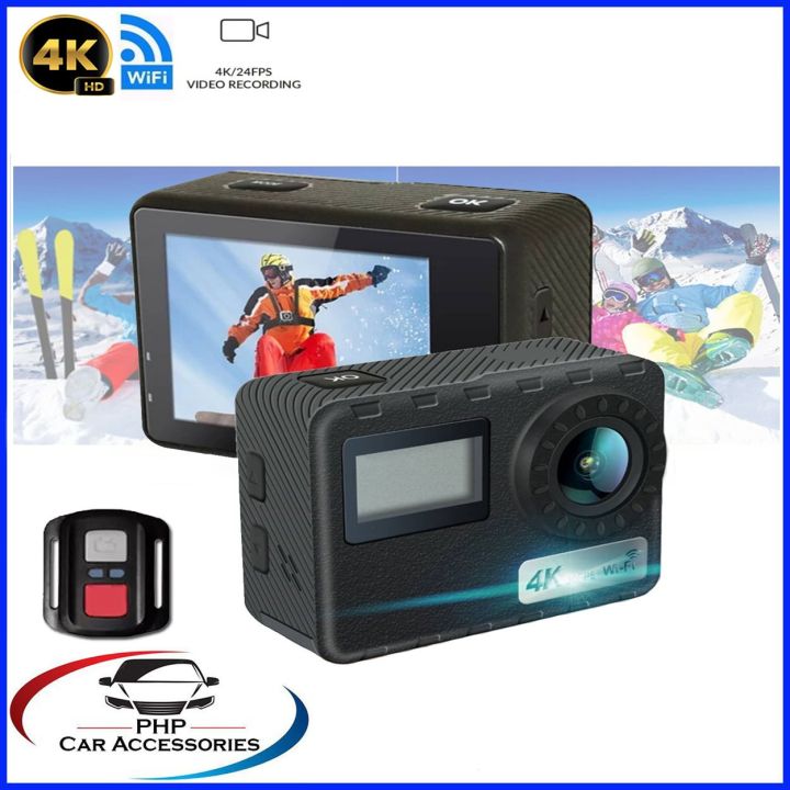 Sports HD/DV 2.0" LCD TOUCH SCREEN Action Camera 4K WiFi Ultra HD ...