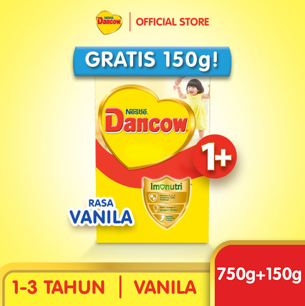 Nestlé DANCOW 1+ Vanila Susu Pertumbuhan Anak 1-3 Tahun Box 750g + 150g | Lazada Indonesia