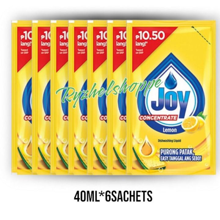 JOY DISHWASHING LIQUID 40ML*6 SACHETS | Lazada PH
