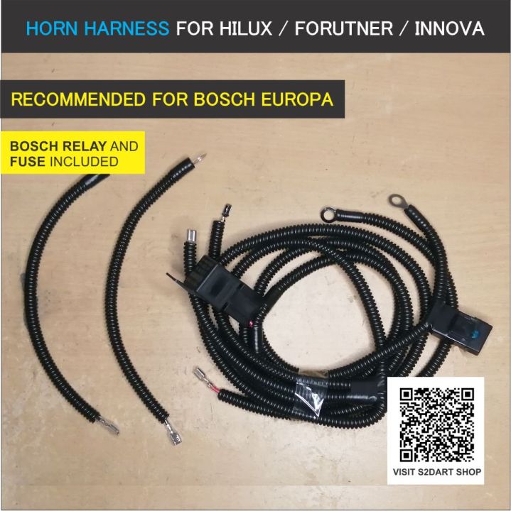 Hilux / Fortuner / Innova Horn Harness 2 / 4 Horn Connectors FREE Relay ...