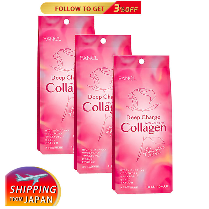 100% original FANCL Deep Charge Collagen Rose 10 Days Powder made in ...