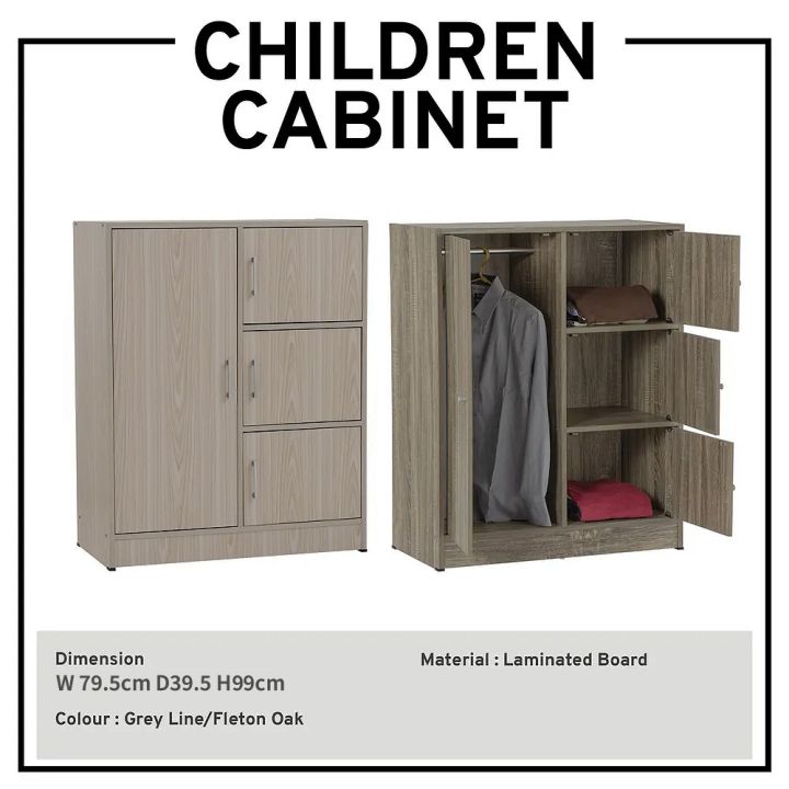 Children Cabinet Wardrobe Organizer Low Cabinet Storage Cabinet ...