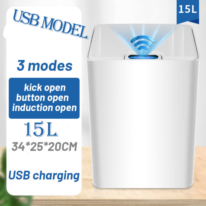 【SG READY STOCK】16L Smart Sensor Trash Can Automatic Infrared Sensor ... 【SG READY STOCK】16L Smart Sensor Trash Can Automatic Infrared Sensor ...