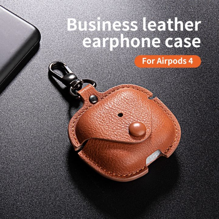 Retro Leather Case for AirPods 4 Business Earphone Cases for Apple ...