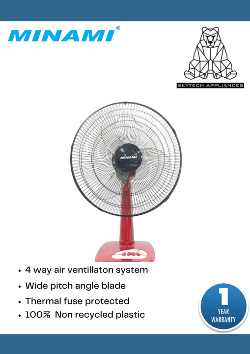 Minami Cool Tech Desk Fan 16" | Lazada PH