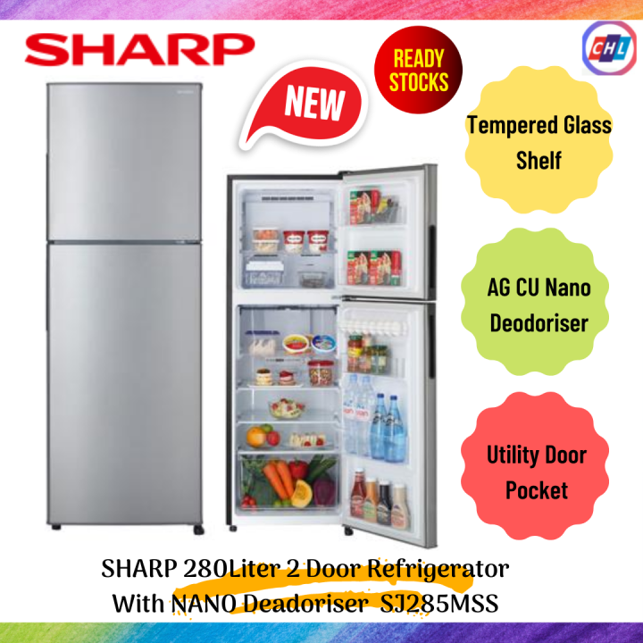 Sharp (Authorised Dealer) 280Liter 2 Door Refrigerator SJ285MSS ...