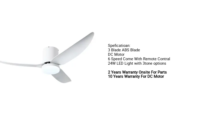 Bestar Vito 3 40" 50" 3 Blade DC Ceiling Fan With Dimmable 24W Tone LED ...