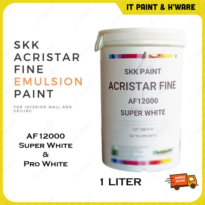 1 Liter SKK Paint Acristar Fine AF12000 Super White Pro White 1L ...
