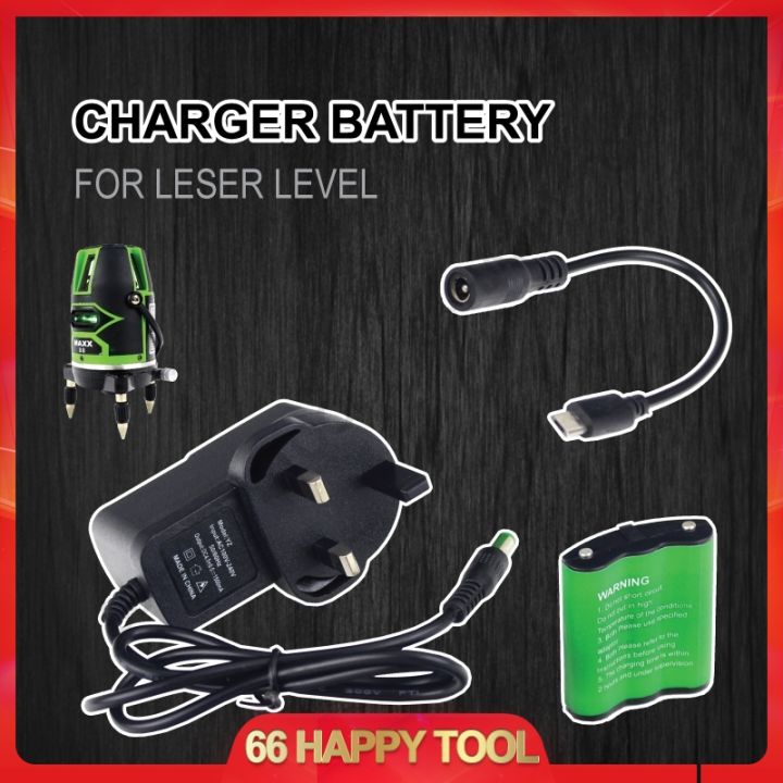 Charger / Battery for 5 Line Laser Level Rechargeable USB Lithium ...