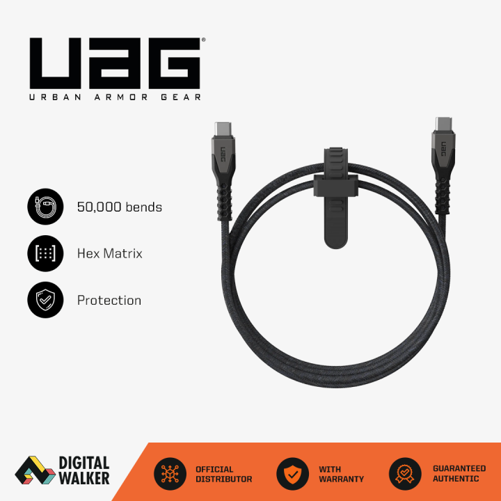 [Digital Walker] UAG Rugged Kevlar USB-C to USB-C Cable - 1.5M | Lazada PH