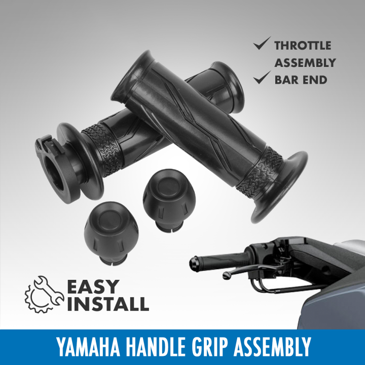 Yamaha Genuine Handle Grip Assembly with Bar End Plug Throttle Cable ...