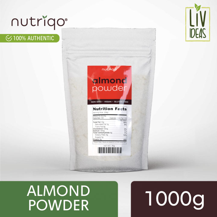 Nutriqo Almond Powder 1kg / 1 kilo (Extra-Fine, Non-GMO, Vegan, Gluten ...