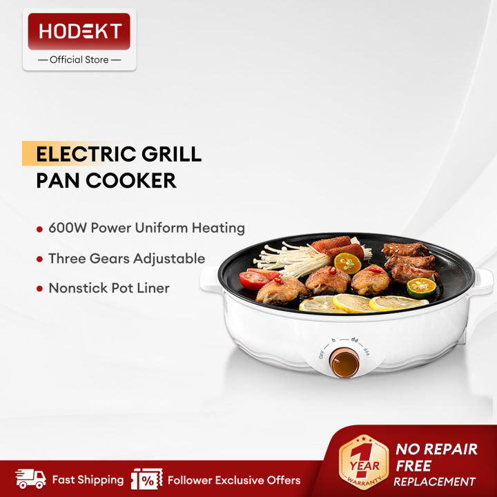 HODEKT Multifunctional Electric Grill Pan Electric Frying Cooker Easy ...