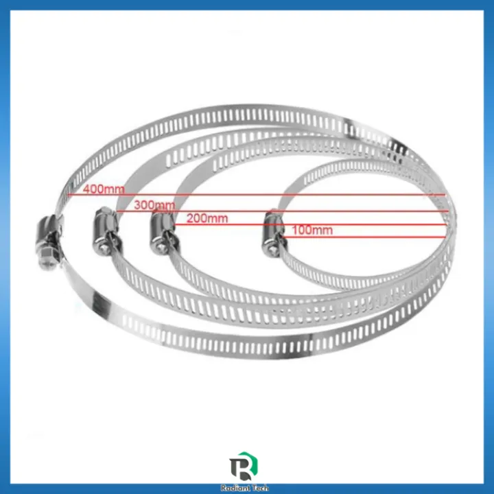 Stainless Steel Strap Ø100/Ø200/Ø300/Ø400mm Telephone Pole Clamp CCTV ...