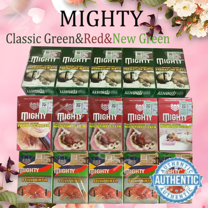 Mighty Menthol Flag Green Mighty Red Original Flip Top Fruit Drink ...