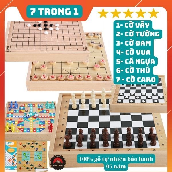 Cờ vua cờ tướng cờ vây cá ngựa cờ đam 7 trong 1 | Lazada.vn