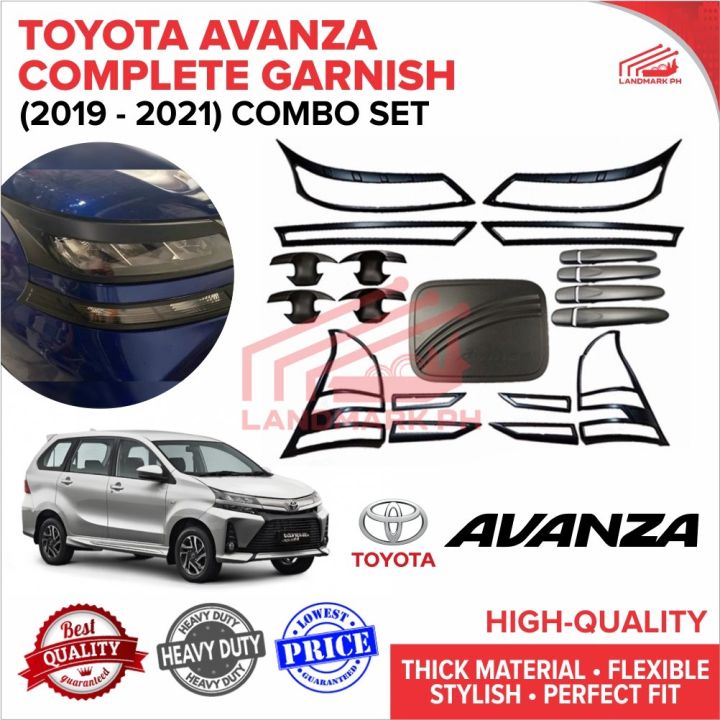 LANDMARK Toyota Avanza 2019-2021 Garnish Matt Black / Complete Set ...