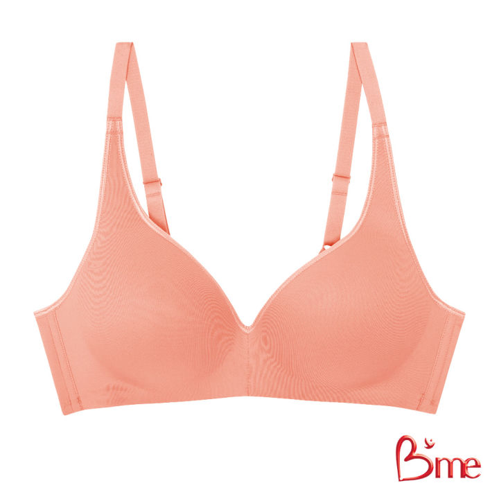 B'me (BE-U Collection) เสื้อชั้นในไร้โครง Level 1 ฟองน้ำบาง รุ่น ME1C50 สีส้มพีช สีม่วงพาสเทล สี ...