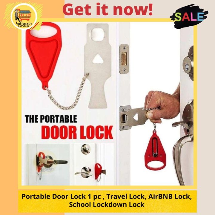 Portable Door Lock 1 pc , Travel Lock, AirBNB Lock, School Lockdown ...
