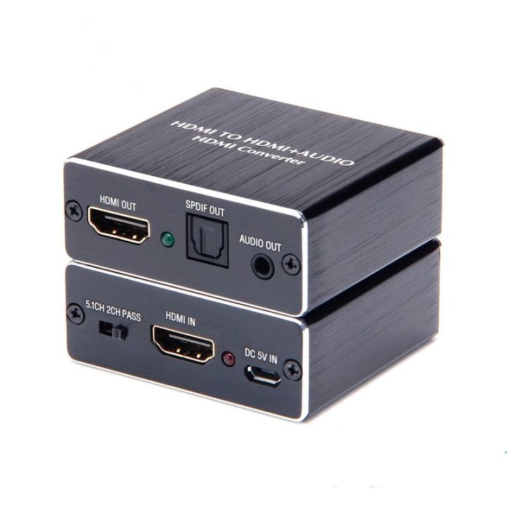 Hdmi audio extractor HDMI to HDMI and Optical TOSLINK SPDIF + 3.5mm ...