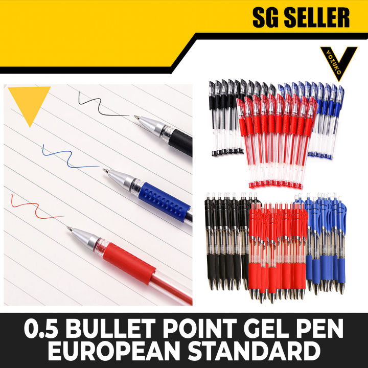 [SG SELLER] 0.5mm BULLET POINT GEL PEN for school student teacher ...