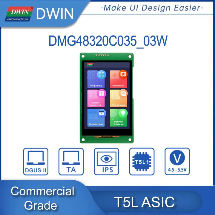 【High-quality】 Dwin 3.5 Inch Tft Tn/ips Lcd Module Commercial Hmi Screen Touch Display Ttl 320* ...