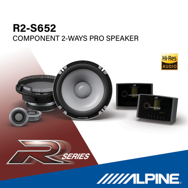 Alpine R2-S652 (SL00057A01) ลำโพงรถยนต์ R series แยกชิ้น 2 ทาง ...