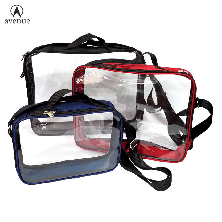 Transparent PVC Clear Sling Bag #108 Shoulder Bag Thick Plastic Bag ...