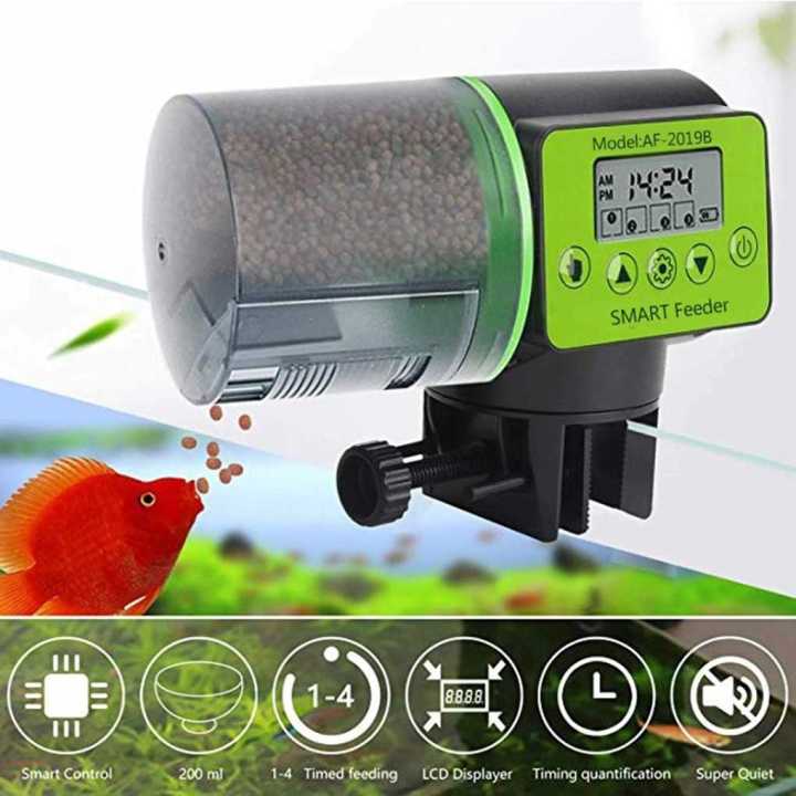 SUNSUN Dispenser Makanan Ikan Otomatis Fish Feeder Timer tempat makan ...