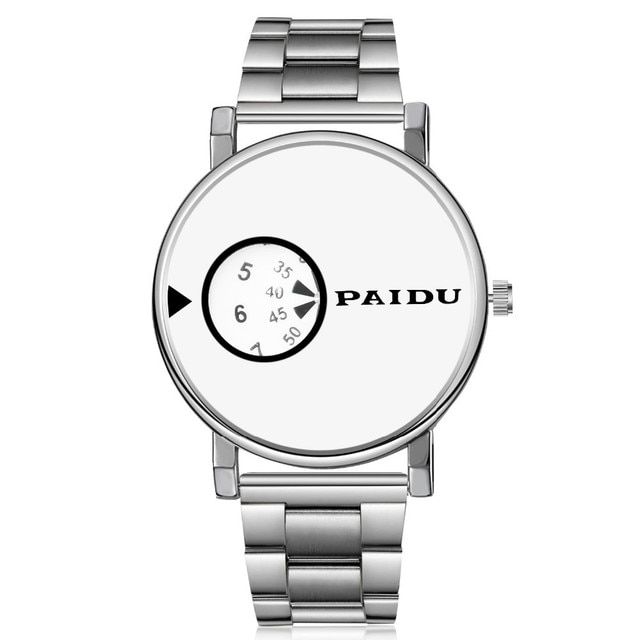 ⌚Paidu นาฬิกาผู้ชายแฟชั่นที่สร้างสรรค์นาฬิกาบุรุษสแตนเลสสตีลผู้ชาย ...