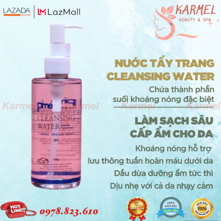 NƯỚC TẨY TRANG SUỐI KHOÁNG NÓNG PIME CLEANSING WATER 200G - Karmel ...
