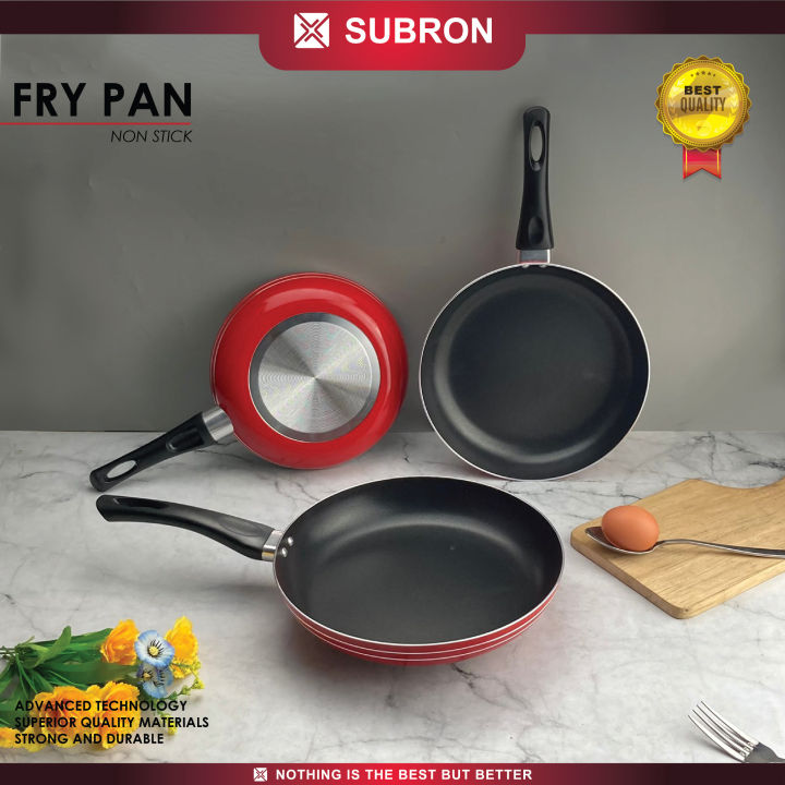 SUBRON Frying Pan Fry Pan Lapis Teflon Non-Stick Anti Lengket 22cm 24cm ...
