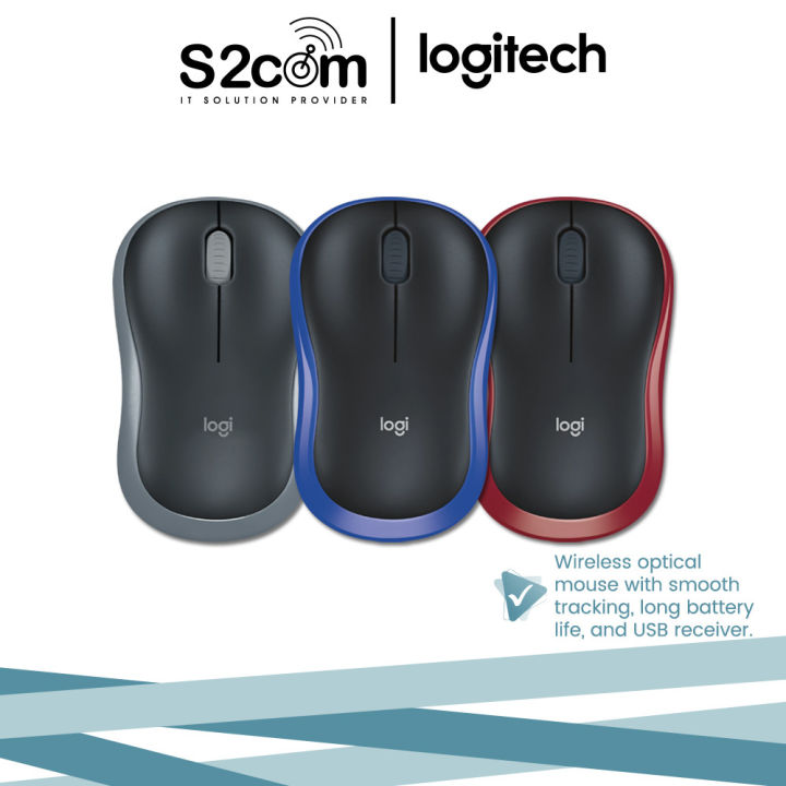 Logitech M185 Wireless Mouse 2.4GHz Nano Receiver 1000DPI 12-Month ...