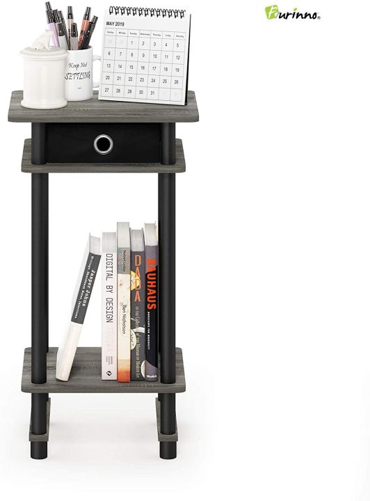 *READY STOCK* Tall Side Table Living Room FURINNO 17017 Turn-N-Tube ...