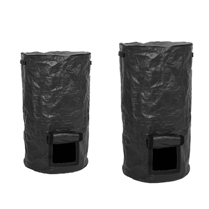 Garden Yard Compost Bag with Lid Waste Sacks Composter Ferment Manure ...