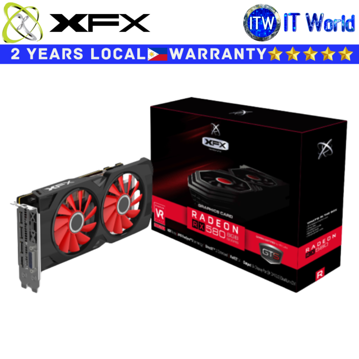 Itw | XFX RX 580 8GB GDDR5 AMD Radeon Graphic Card (RX-580S85DD6 ...