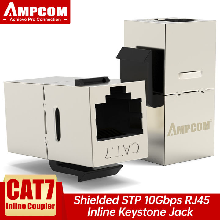 AMPCOM Keystone Coupler แจ็ค,CAT7/CAT6/CAT5E RJ45 Inline Coupler แจ็ค ...
