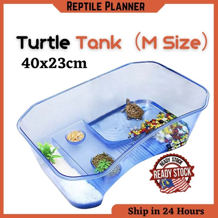 ☬Reptile Turtle Tortoise Vivarium (Small Size)Box Aquarium Tank Basking ...