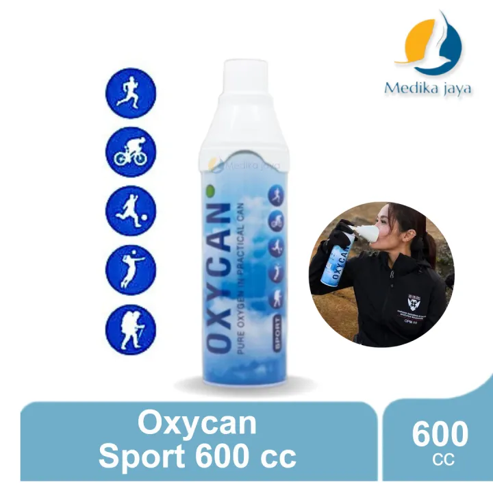 Oxycan Sport 600 cc (Botol Biru) Oxygen / Oksigen Portable / Alat ...