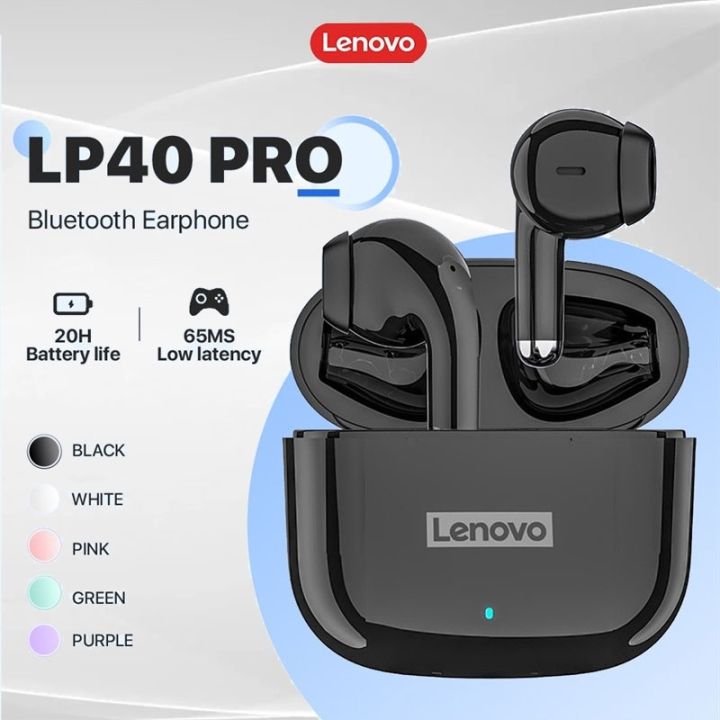 Lenovo LP40 Pro TWS Earphones Wireless Bluetooth 5.1 Sport Noise Reduction Headphones Touch ...