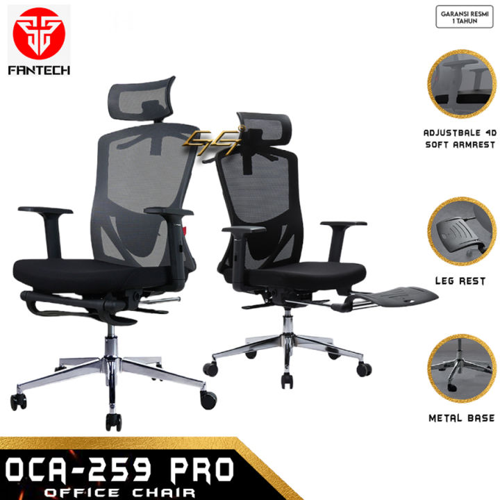 Kursi Kantor Jaring Dengan Sandaran Kaki Fantech OCA259 Pro OCA 259 Pro ...