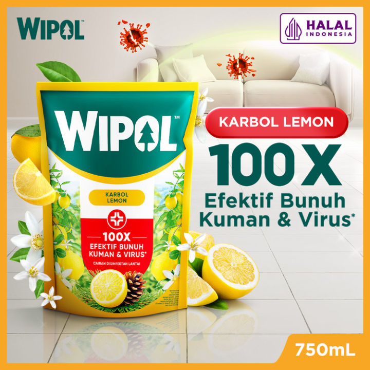 Wipol Karbol Lemon Pembersih Lantai 750ML | Lazada Indonesia