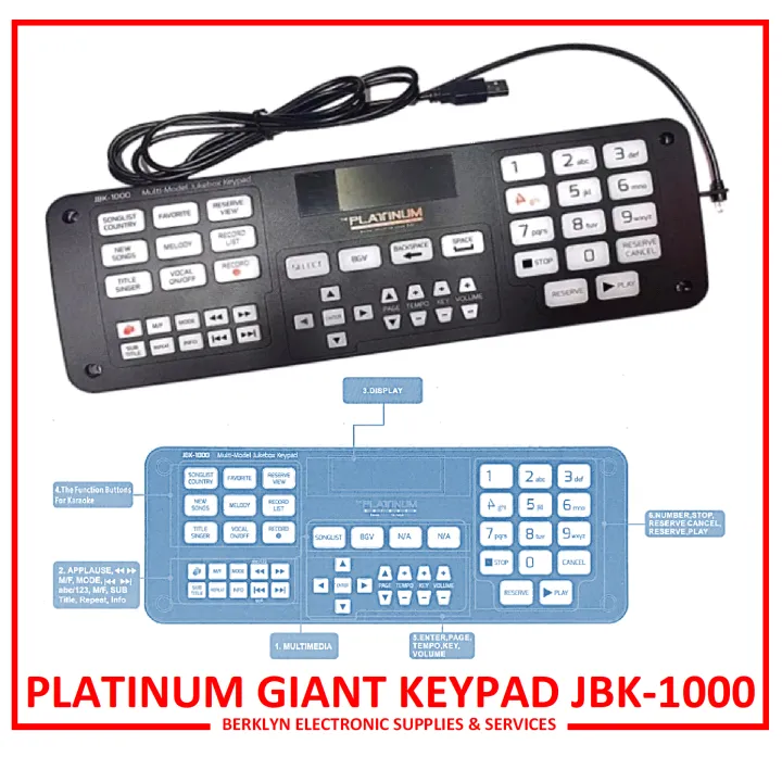 Giant Keypad for Platinum Karaoke Players | Reyna 1 2 3 3c | Piano v1.5 ...