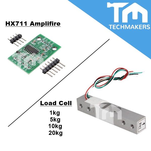 HX711 Module / Load Cell Straight Bar & Half-Brigde Strain Gauge ...