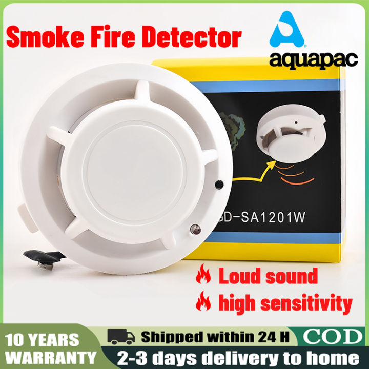 Smoke Detector Photoelectric Sensitive Sensor Fire Alarm With Battery ...