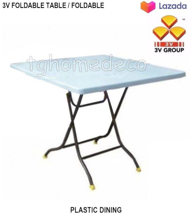 3v foldable table / foldable plastic table / dining table / office ...