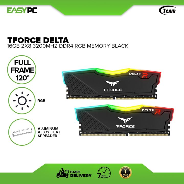 EasyPC | Team Elite T-Force 16GB (2x8) Dual Kit 3200MHz Ddr4 RGB Memory ...