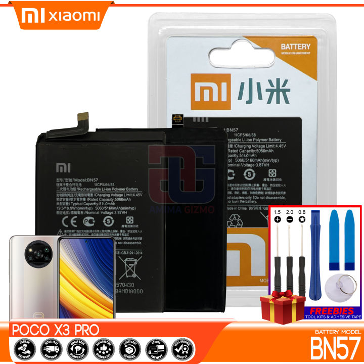 Xiaomi Poco X3 Pro Battery Original Quality and Capacity Model BN57 ...